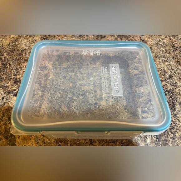 Pyrex | Kitchen | Snapware Clear And Blue Food Storage Container | Poshmark